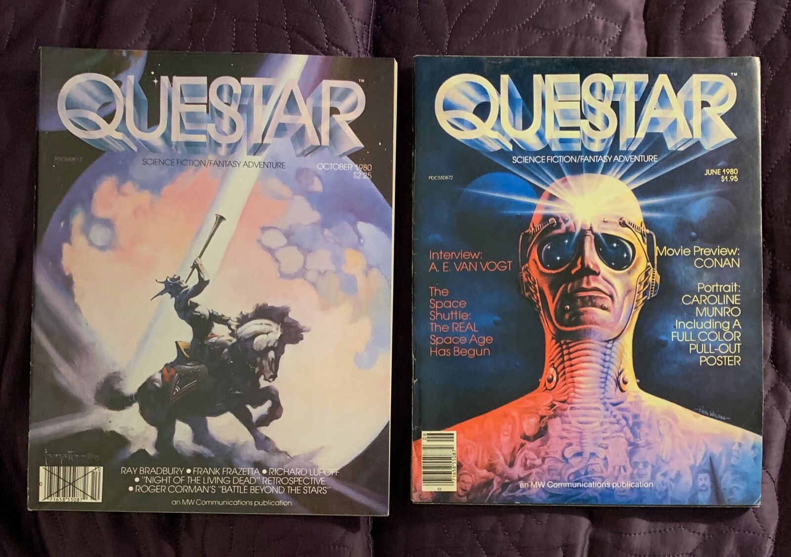 QUESTAR MAGAZINE JUNE AND OCTOBER 1980 LOT OF 2 DIFF 7, 9 CAROLINE ...