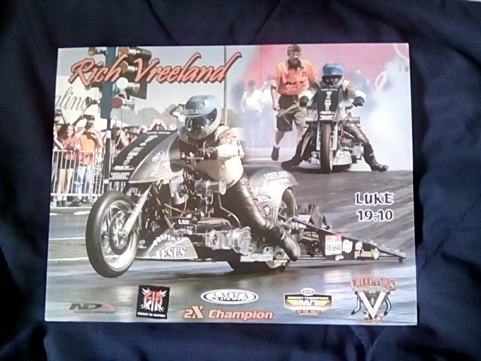 2021 RICH VREELAND TOP FUEL HARLEY NHRA POSTCARD | eBay