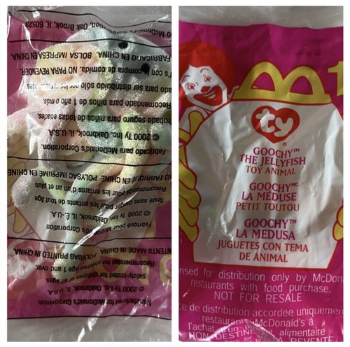 Goochy the Jellyfish McDonald's Ty Teenie Beanie Babies 2000 #16 New ...