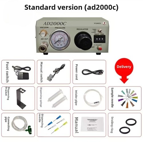 220V High Precision Dispenser AB Glue Glass Glue Manual Dropper AD ...
