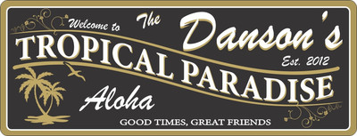 Personalized Tropical Paradise Aloha Bar Sign Man Cave Decor | eBay