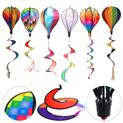 Rainbow Windsock Hot Air Balloon Wind Spinner Garden Outdoor Tent ...