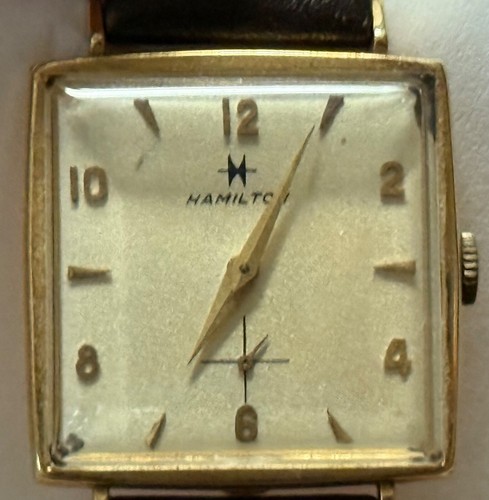 14K GOLD HAMILTON PRESENTATION WATCH RARE 22 JEWEL 770 MOVEMENT ART ...
