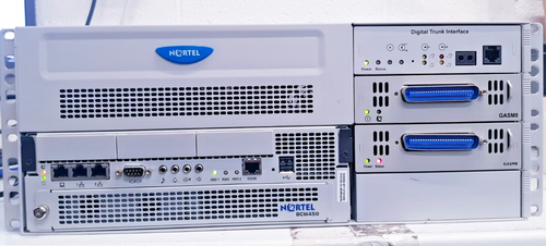 Nortel Networks BCM450-R1, NTC03100SYE5 4-Slot Mainframe + Cards + Digi ...