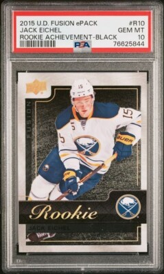 Jack Eichel 2015 Upper Deck Fusion Epack Rookie Achievement R10 Black ...