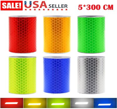 3M Reflective Safety Sticker Reflector Tape Car Night Traffic Safety ...