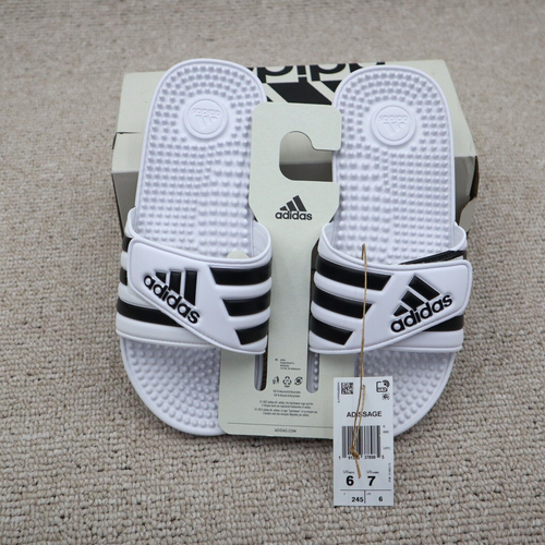 NEW - Adidas Slides White/Black - Men's Size 6/Women's Size 7 Adissage ...