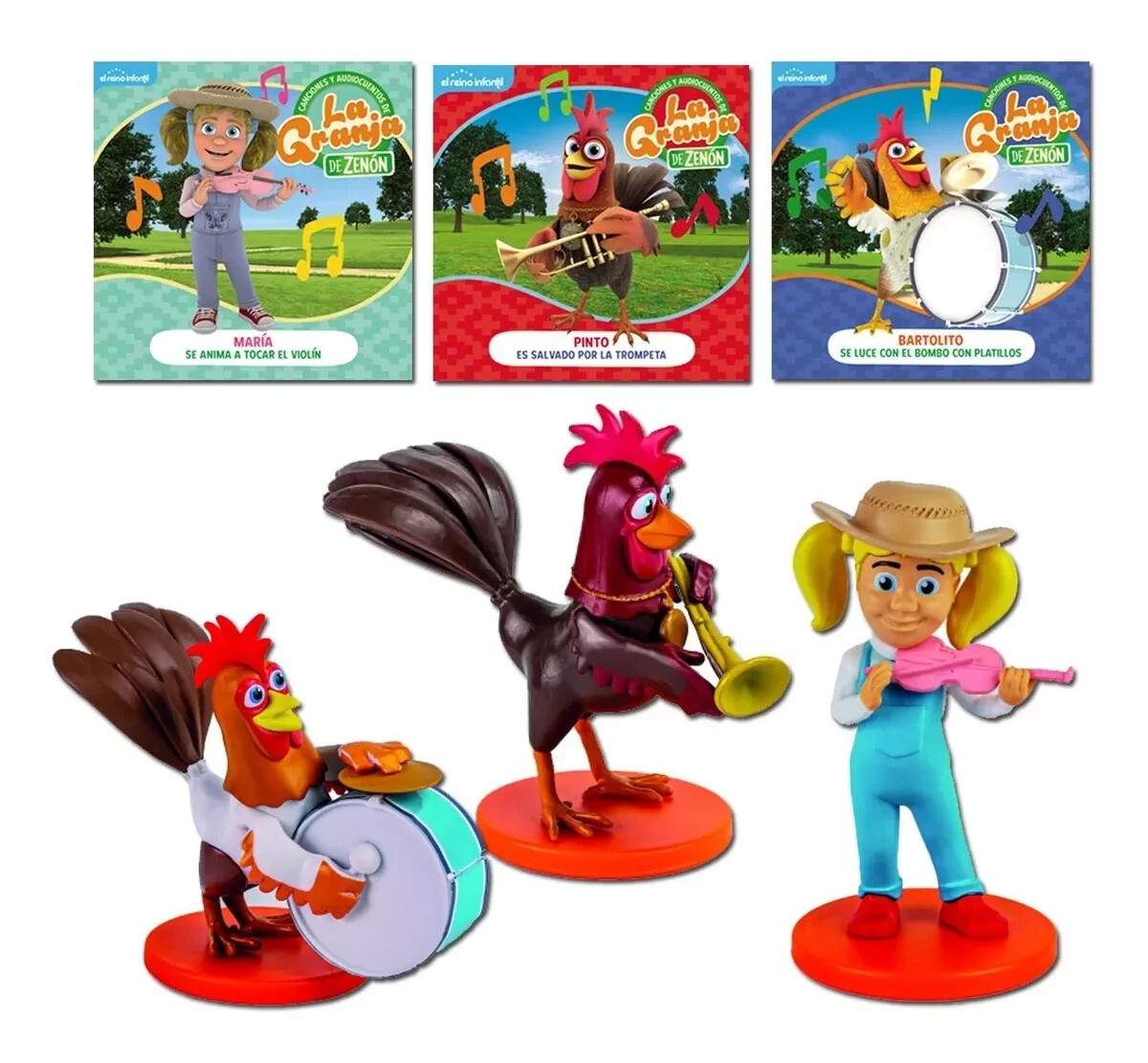 Audiocuentos La Granja De Zenon Kit X11 Figuras + Parlante | eBay