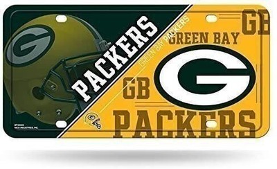 Green Bay Packers Metal Auto Tag License Plate, Split Design, 12x6 Inch ...