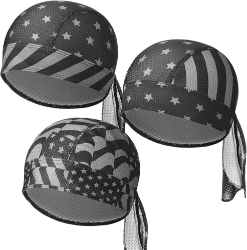 3 Pcs Do Rags Dew Rag Skull Caps for Men Bandana Beanie Helmet Liner ...