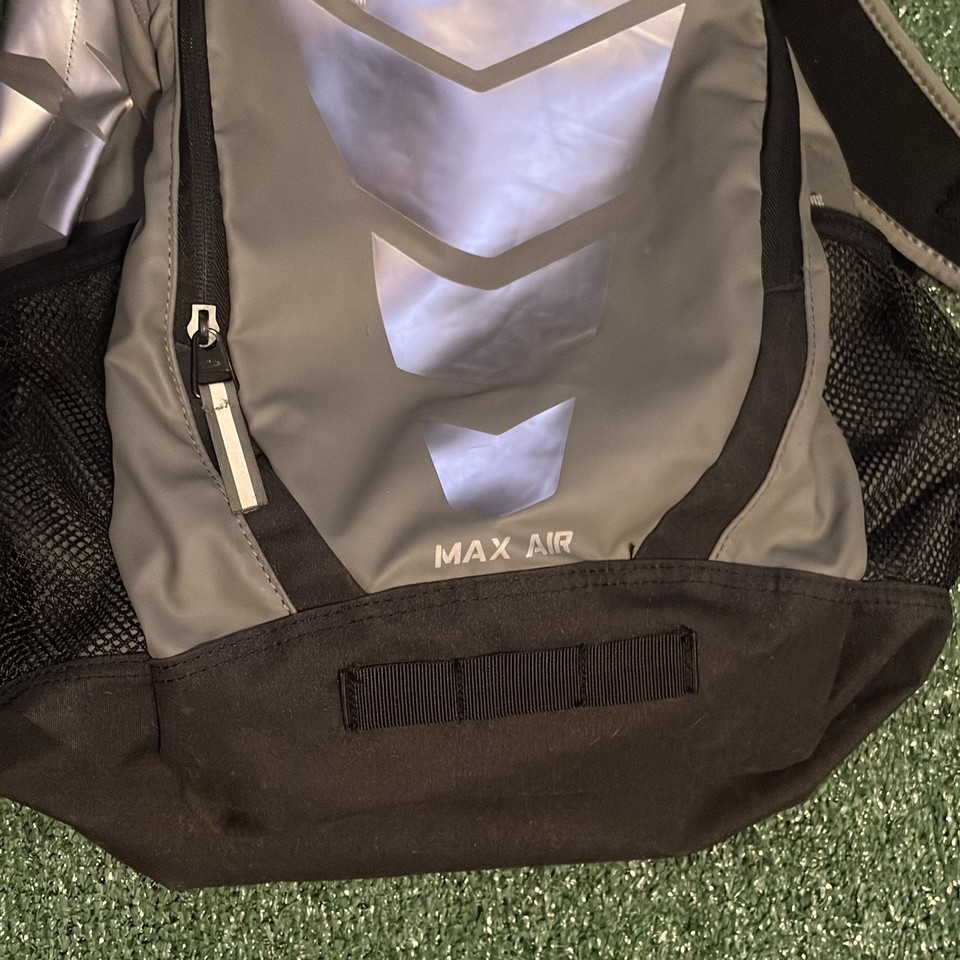 Nike Max Air Backpack Gray/Black Reflective Chevron Athletic Sports Bag ...