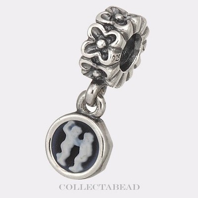 Authentic Pandora Sterling Silver Zodiac Gemini Cameo Dangle Charm ...