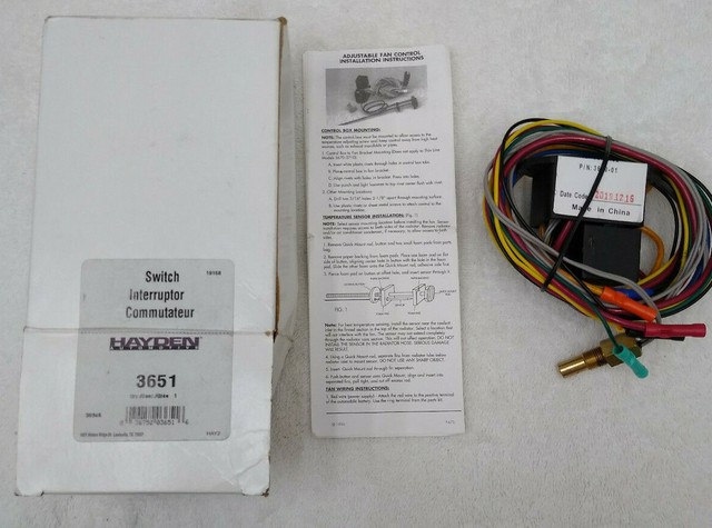Engine Cooling Fan Controller Hayden 3651 for sale online | eBay