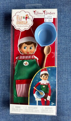 Elf on the Shelf Sweet Shop Set New Claus Couture Baker Chef Bowl Spoon ...