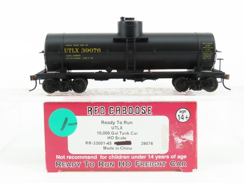 HO Scale Red Caboose RR-33001-45 UTLX 10K Gallon Single Dome Tank Car ...