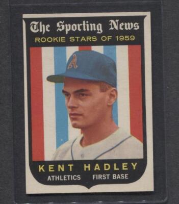 1959 Topps #127 Kent Hadley RC (Athletics) NM (Flat Rate Ship) | eBay