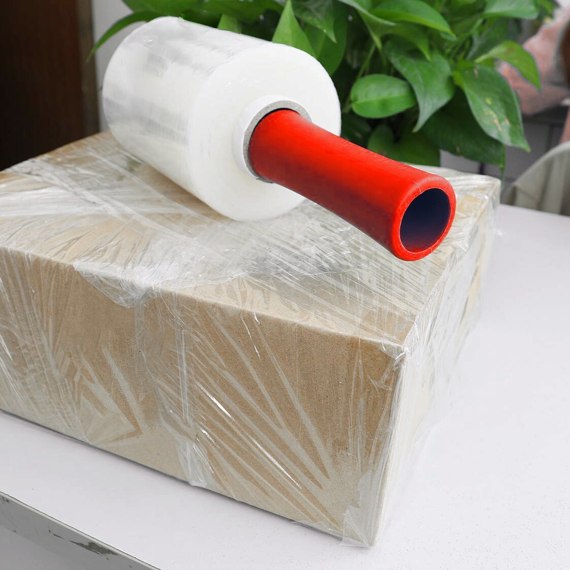 6 x Clear Handy Pallet Wrap Mini Stretch Film with Dispenser 100mmx150m ...