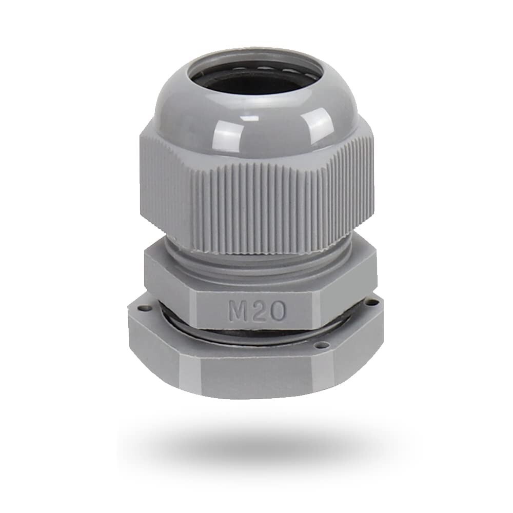 30X 20MM GREY M20 6-12mm CABLE GLAND WATERPROOF IP68 COMPRESSION ...