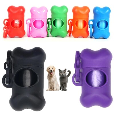 Pet Dispenser Waste Dog Poo Puppy Pick-Up Bags Travel Poop Bag Holder ...