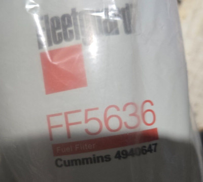 Fleetguard FF5636 Spin on Fuel Filter Cummins 4940647 Fuel Filter | eBay