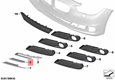 Genuine BMW F07 520d 528i 530d 530dX Protective Strip Side Left ...