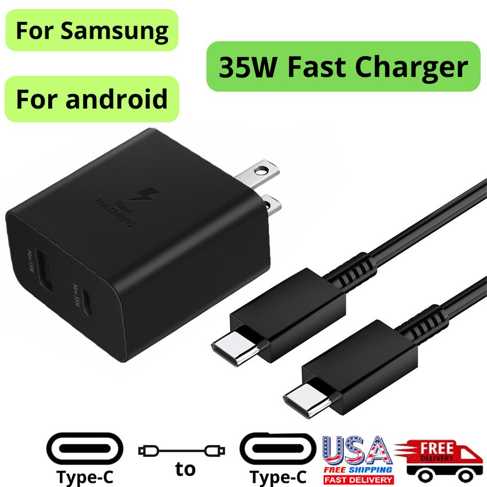 35W PD Power Adapter Duo Wall Charger+3f Cable For Samsung for Google ...