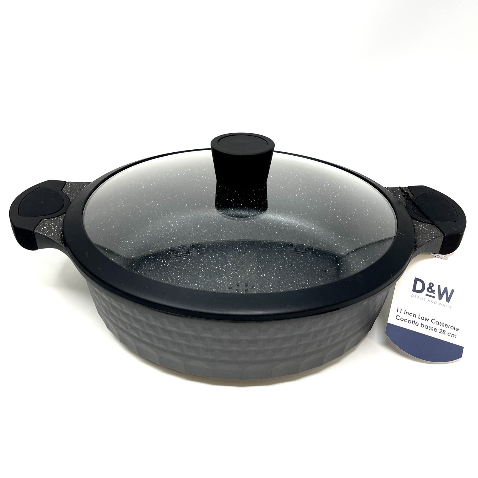 D&W Low Casserole/Pan 11” Skillet With Lid Quality Cookware Nonstick ...