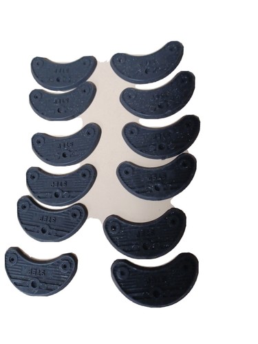 6 Pairs Traveler Men's Shoe Heel Plates Taps Black Polyurethane 1 3/4 ...