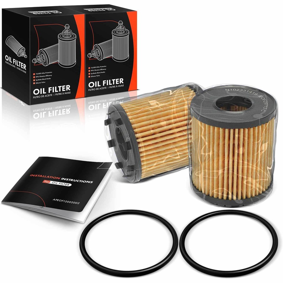 2x Engine Oil Filter for Dodge Dart Fiat 500 500L 500X 10K Miles ...