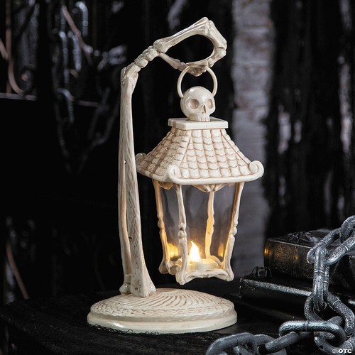 Skeleton Bone Crew Lighted Lantern Halloween Outdoor Decoration Haunt ...