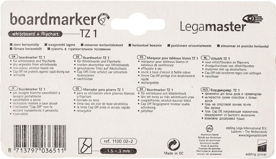 Legamaster 7 – 110002 Pack of 10 of Easy Erase Markers, Red ...
