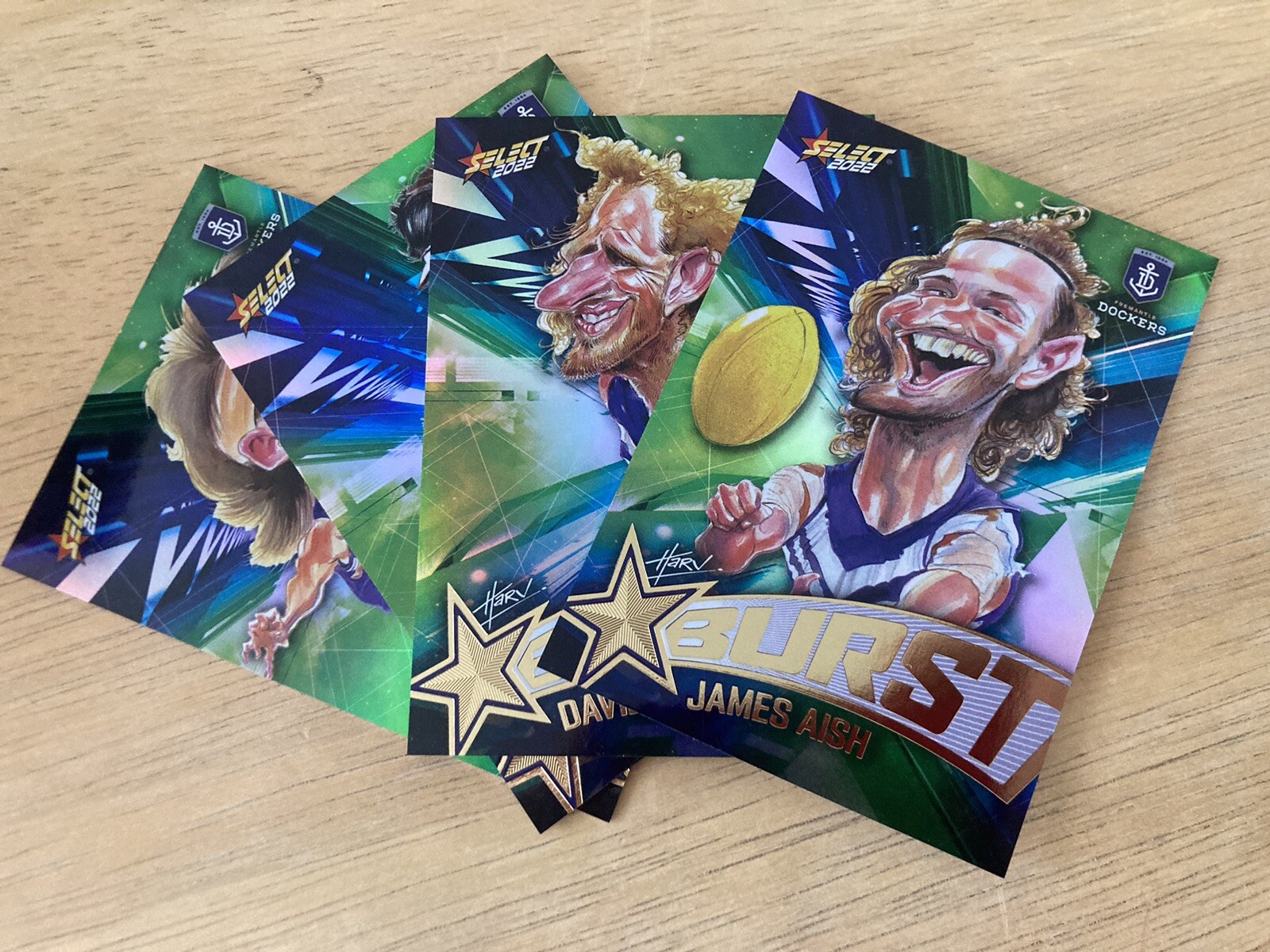 2022 AFL Select Star Burst Shatter Fremantle Team Set 4 Cards | eBay ...