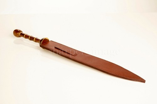 Full Size 33" Roman/Centurion Gladius Sword, Leather Sheath SOLID ...