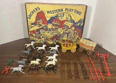 Archers Western Play Time 1950s Play Toys Horses Cowboys Incomplete | eBay
