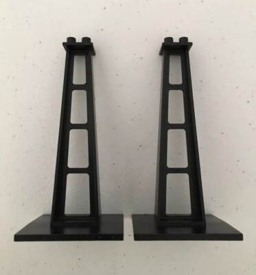 LEGO 2x Black Support 6 x 6 x 10 Stanchion Monorail Train 6990 6988 ...