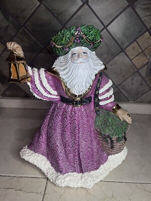 1992 Gare Inc. 15" x 12" Garry Sharpe Vintage Ceramic Old World Santa ...