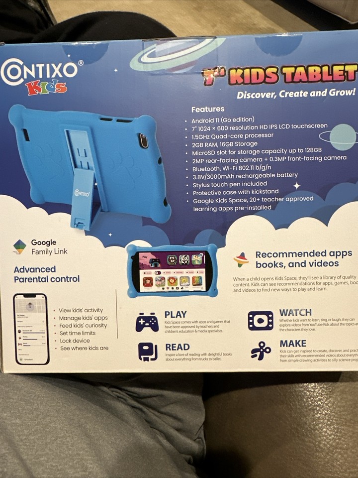 Contixo V10, 16GB, Kids 7" Learning Tablet - Blue | eBay