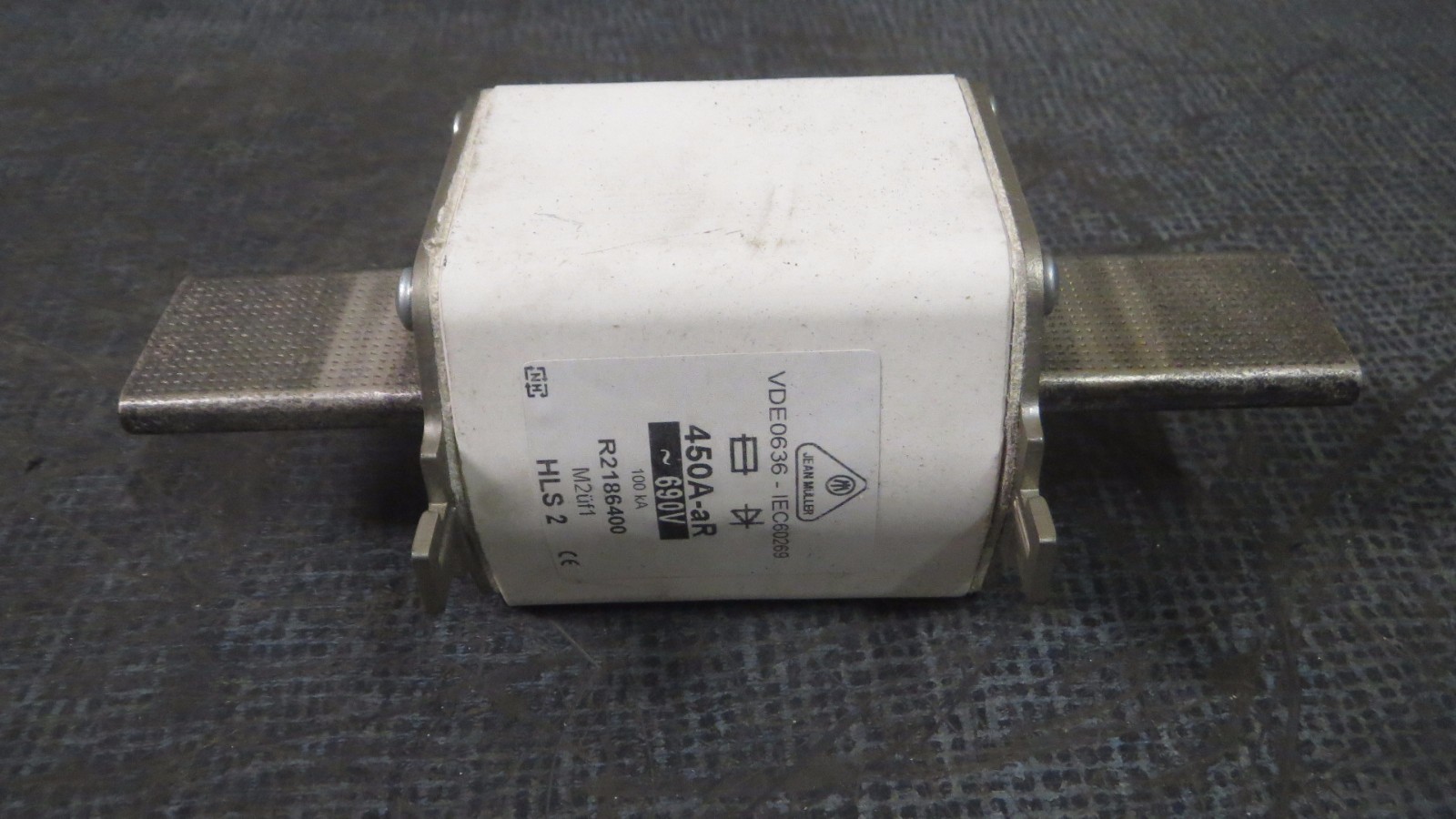 JEAN MULLER (1) HLS 2 FUSE 450 AMP 690V 100 KA R2186400 VDE636 ...