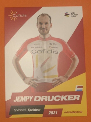 CYCLISME Cycling carte cycliste JEMPY DRUCKER (Equipe COFIDIS) | eBay