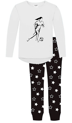 Jujak Girls Football Pyjamas Long PJs Loungewear Made in England | eBay UK
