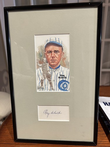 Ray Schalk Framed Autograph & Perez-Steele HOF Post Card 8.75x13.5x1 ...