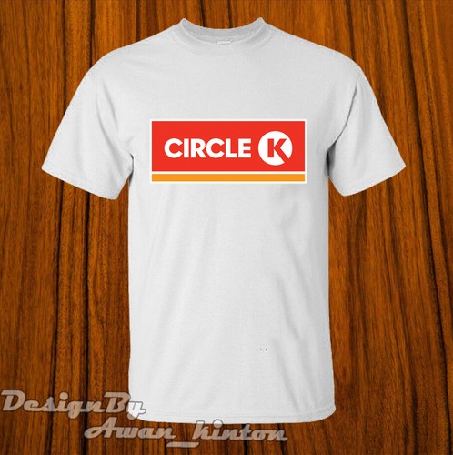 Men Circle-K Funny Logo Tshirt White Color Made In Usa | eBay