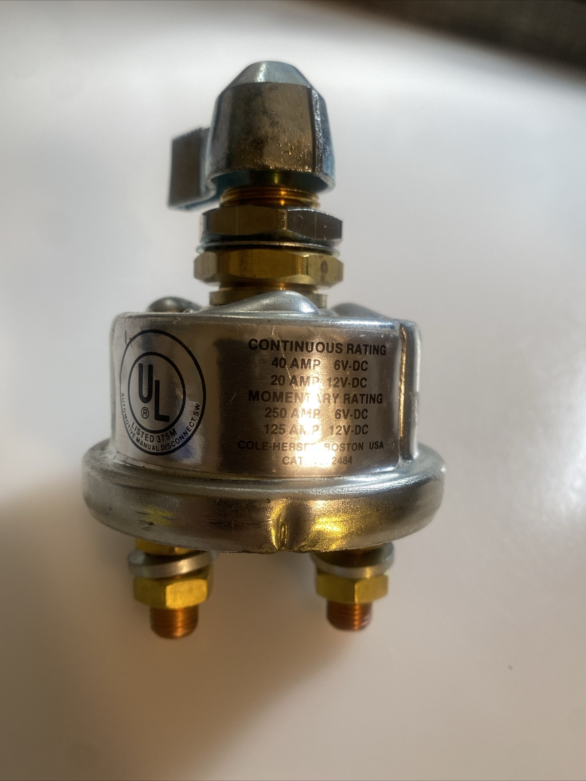 Cole Hersee 2484 Master Disconnect Switch with Copper Contacts, Model ...