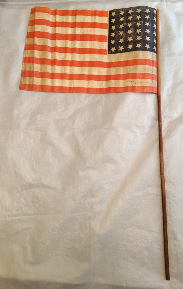 Antique 36 Star US Flag 17.5x11.75 In, Rare! 36 stars only lasted 2 ...