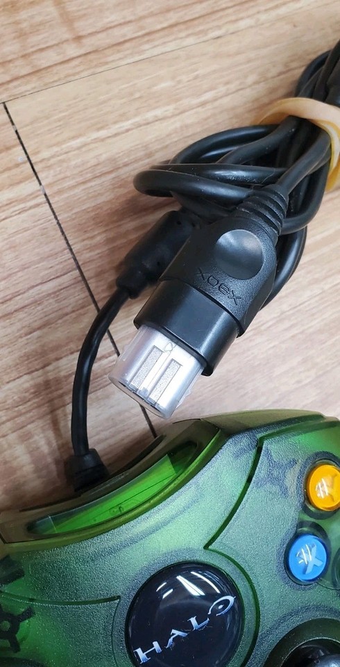 Original Xbox S-Type Controller, Green, Halo Edition Cleaned And Tested ...