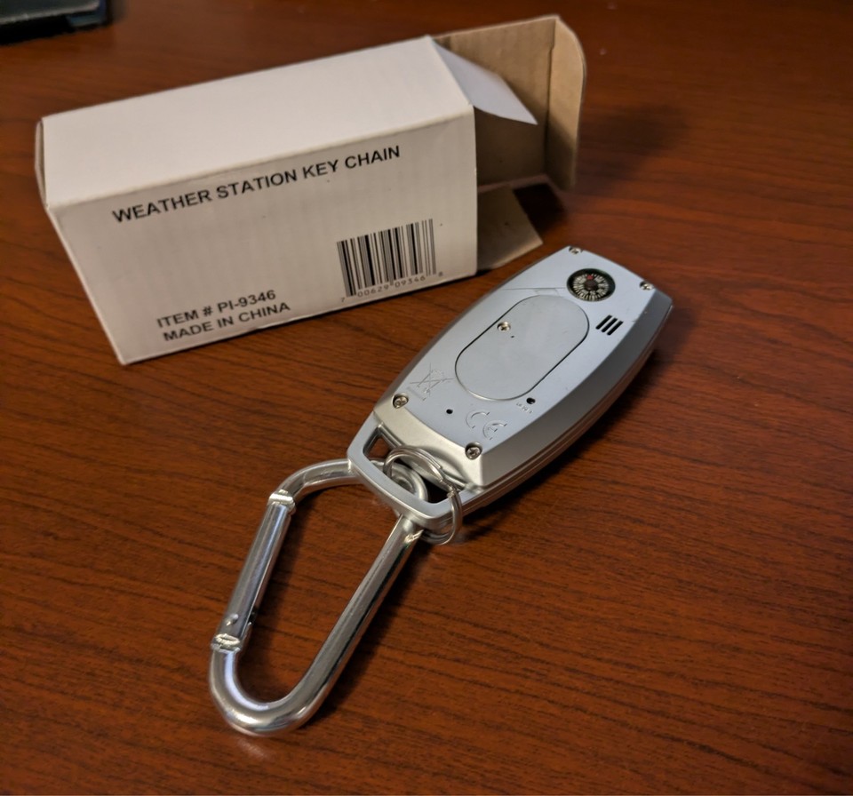 Weather Station Key Chain With Compass | eBay