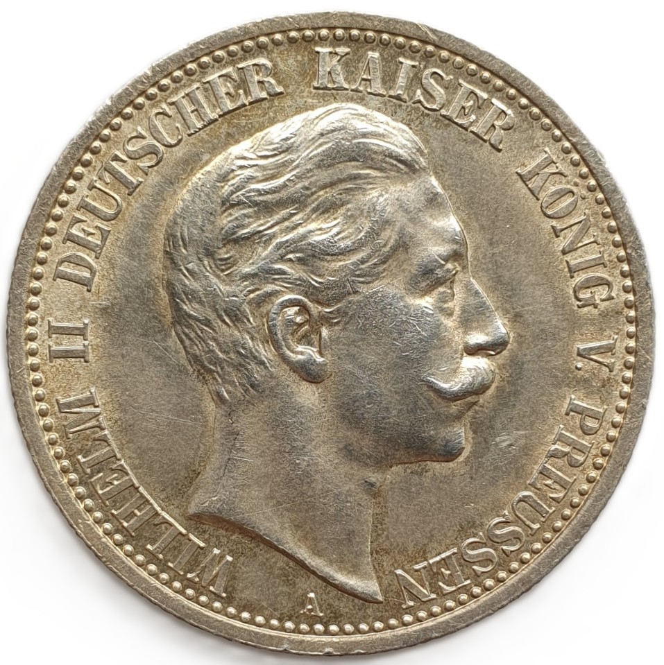 Zwei Mark 1907 A Wilhelm II Kaiser König Preussen Deutsches Reich ...