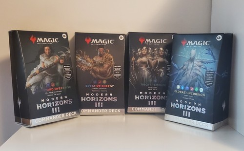 MH3 4 Commander Deck Boxes Life Counters MTG Modern Horizons 3 *EMPTY ...