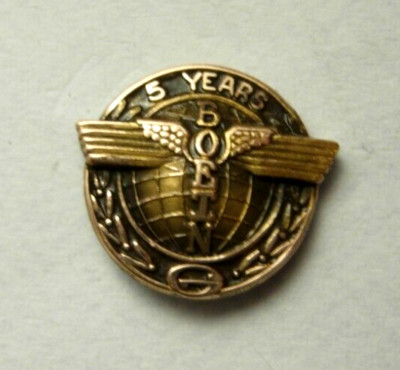 Boeing Aircraft 10K Gold 5 Year Service Employee Pin - cTo Maker - SB ...