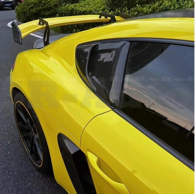 For Porsche 981 718 Cayman Real Carbon GT4 RS style Rear Window Louver ...